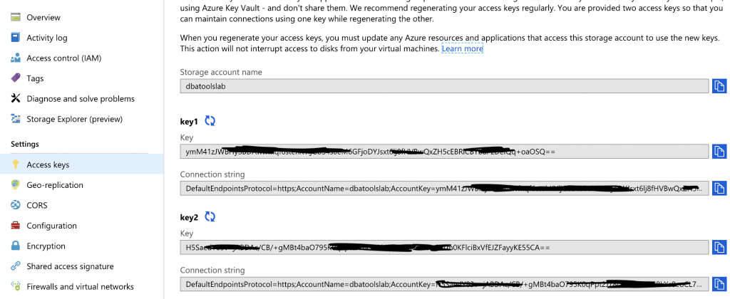Creating Azure Blob Storage Account For Sql Server Backup And Restore Via The Portal9 Espc