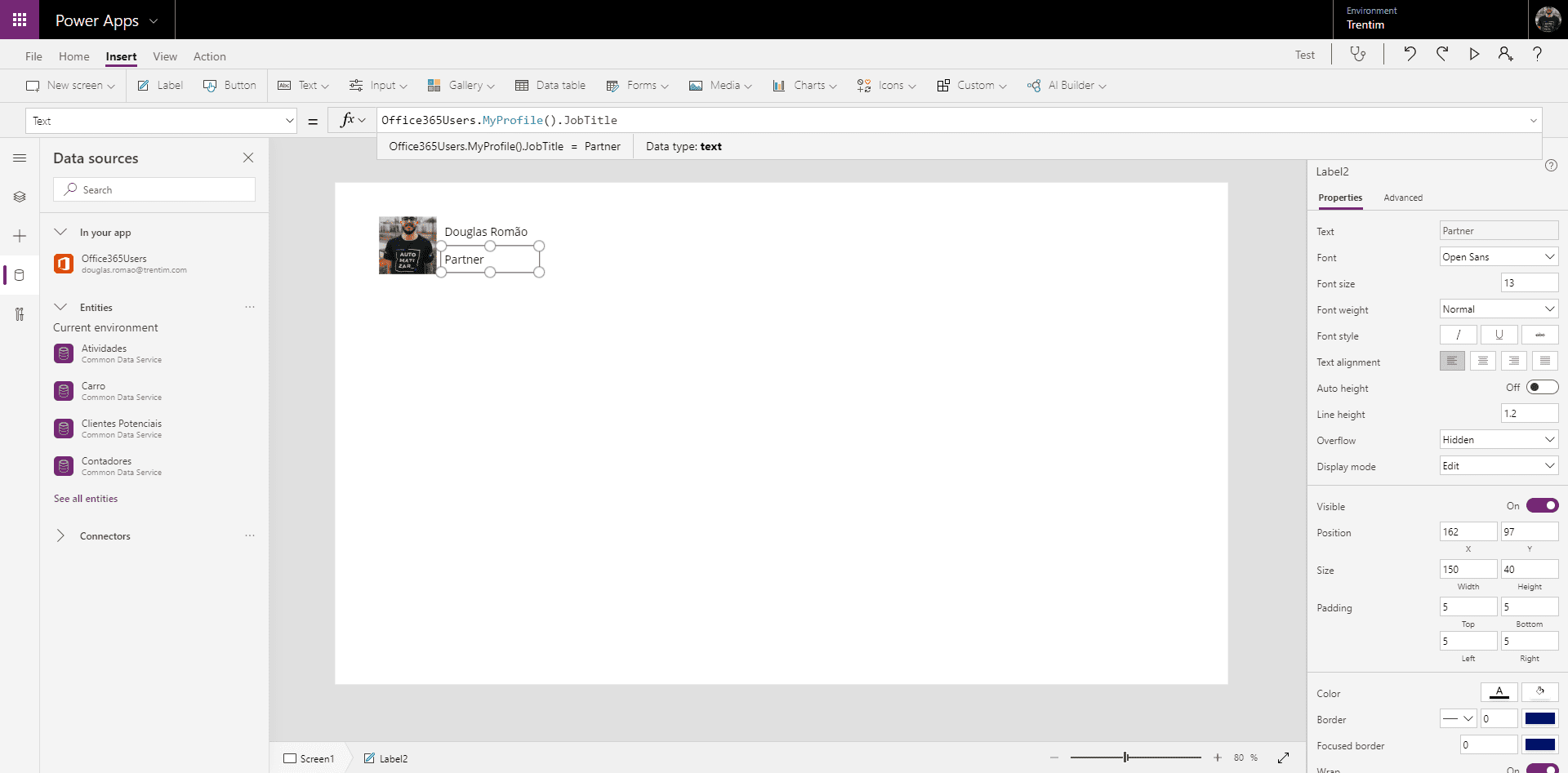 Connect User Data in Your PowerApps App with Office 365 Connector ...