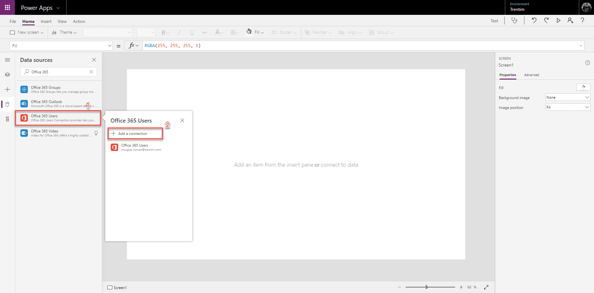 Connect User Data in Your PowerApps App with Office 365 Connector ...