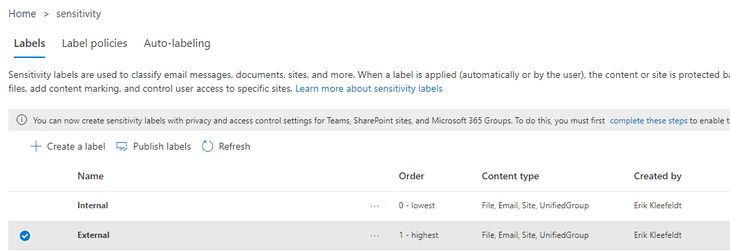 Sensitivity Labels in Teams, SharePoint Sites and Microsoft 365 Groups ...