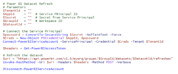 Refresh a Power BI Dataset with PowerShell and a Service Principal ...