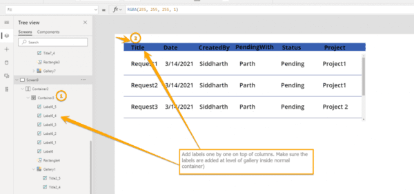 PowerApps Vertical Gallery with a Horizontal Scroll bar. | ESPC ...