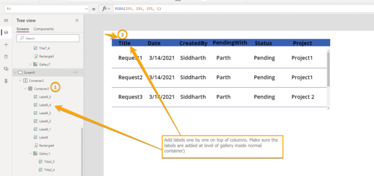 PowerApps Vertical Gallery with a Horizontal Scroll bar. | ESPC ...