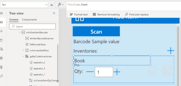 Inventory Management in PowerApps Canvas. Barcode scanner | ESPC ...