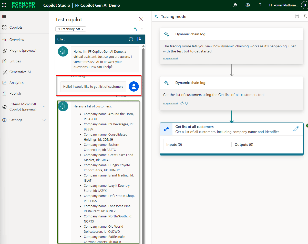 Build intelligent agents in Copilot Studio via generative actions, plugins and dynamic chaining ...